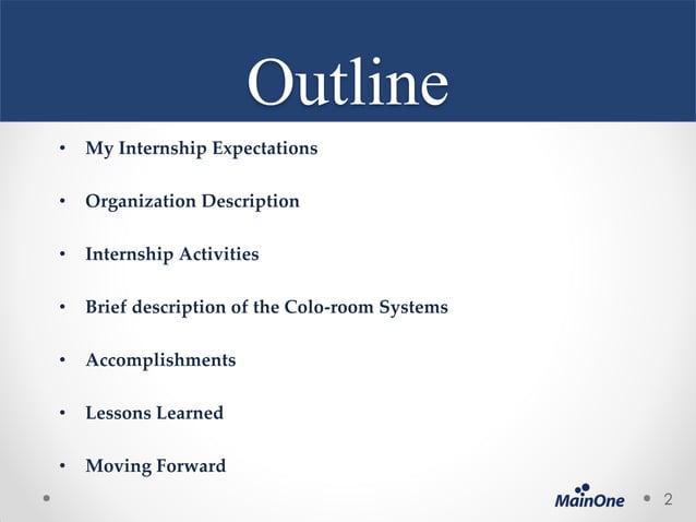 End of Internship presentation by John | PDF