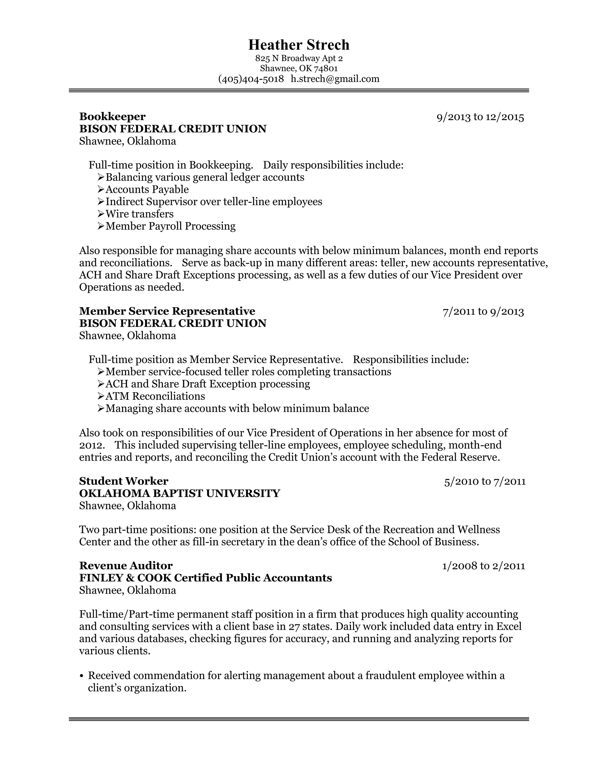 Heathers 091416 Resume2 | PDF