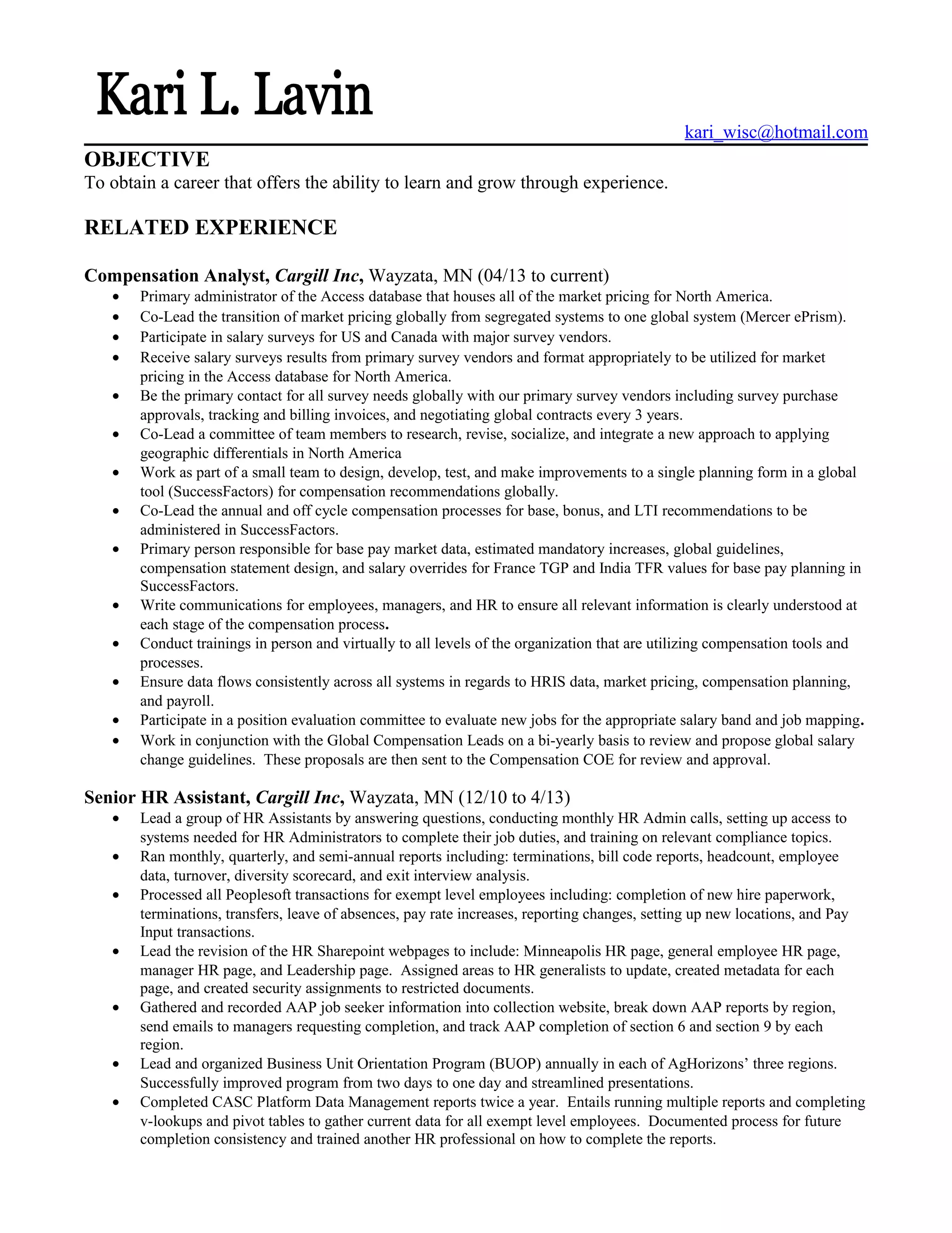 Resume- linked in | DOC