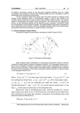 Back-Stepping Control of Free-Floating Space Robot based on Adaptive Neural Network | PDF