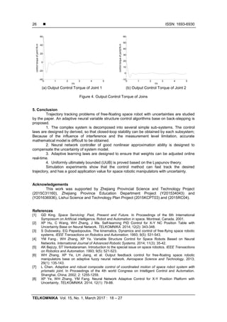 Back-Stepping Control of Free-Floating Space Robot based on Adaptive Neural Network | PDF
