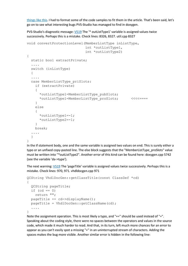 Documenting Bugs in Doxygen | PDF