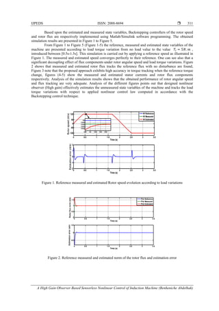 A High Gain Observer Based Sensorless Nonlinear Control of Induction Machine | PDF