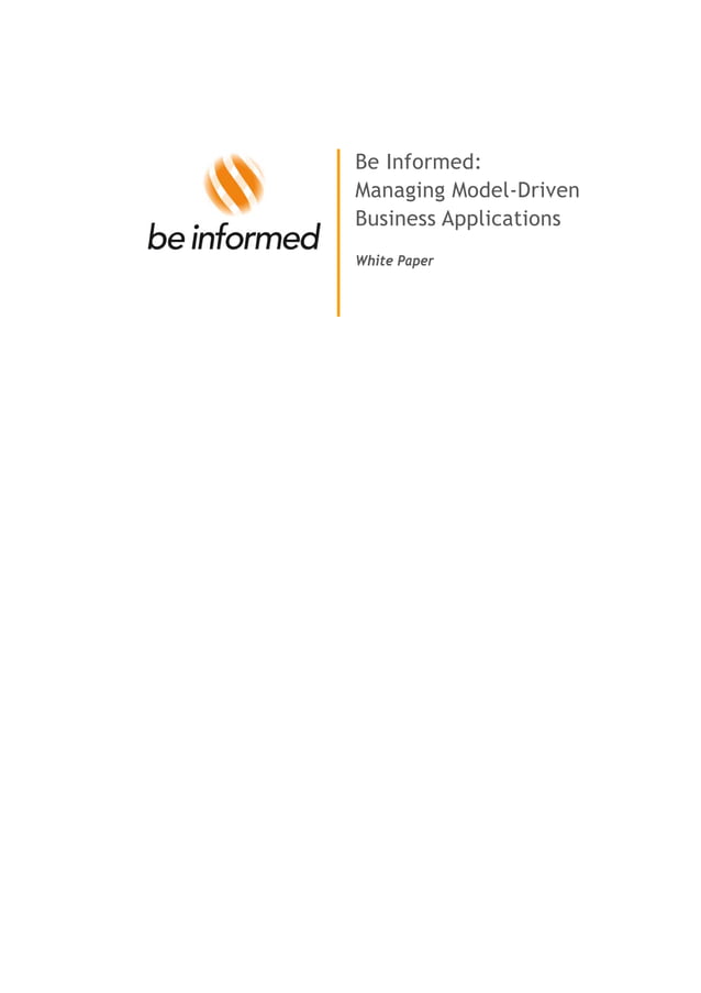 Managing model-driven applications | PDF