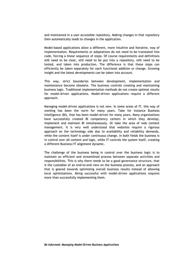 Managing model-driven applications | PDF