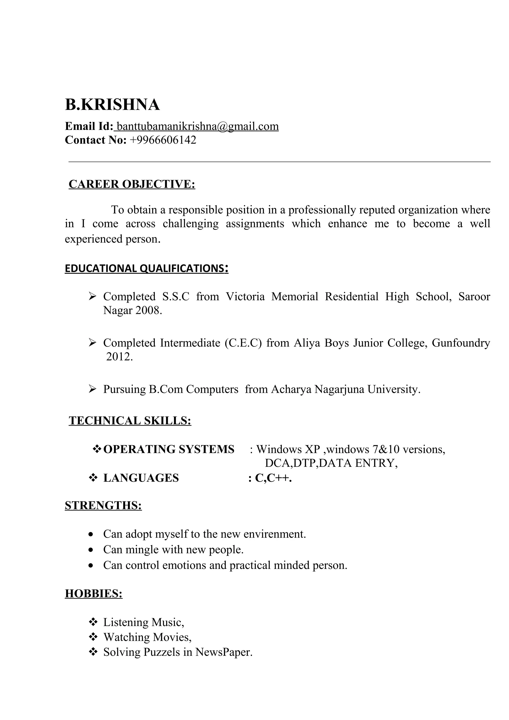 krish resume (2) | DOC