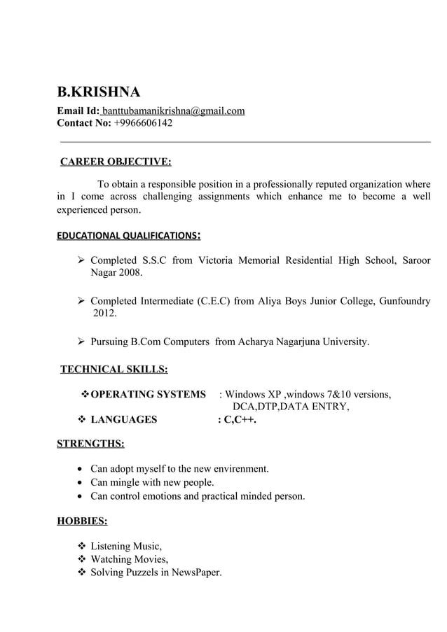 krish resume (2) | DOC | Hinduism | Religion & Spirituality
