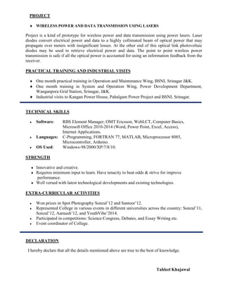 Tahleel exp CV | PDF | Computing | Technology & Computing