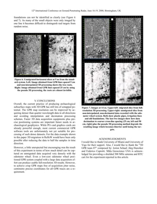 3D GPR in Archaeology What can be gained fron Dense Data | PDF