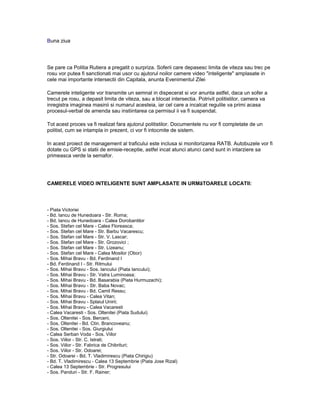 036 camere video inteligente =amplasate in bucuresti | PDF
