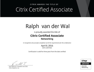 Citrix_cca_networking_2016 | PDF