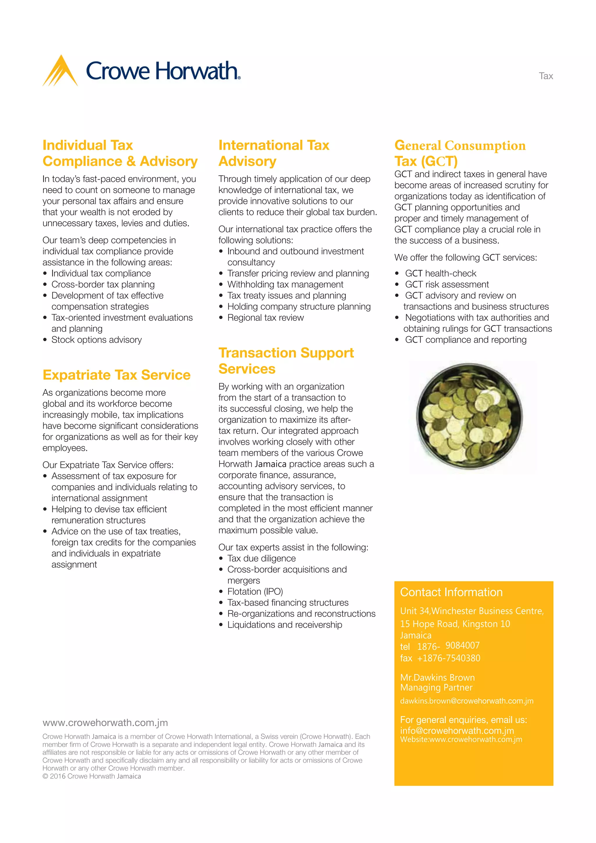 Tax Services Jamaica | PDF