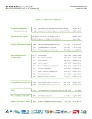 Rehman, Aziz (SCE Resume) | PDF