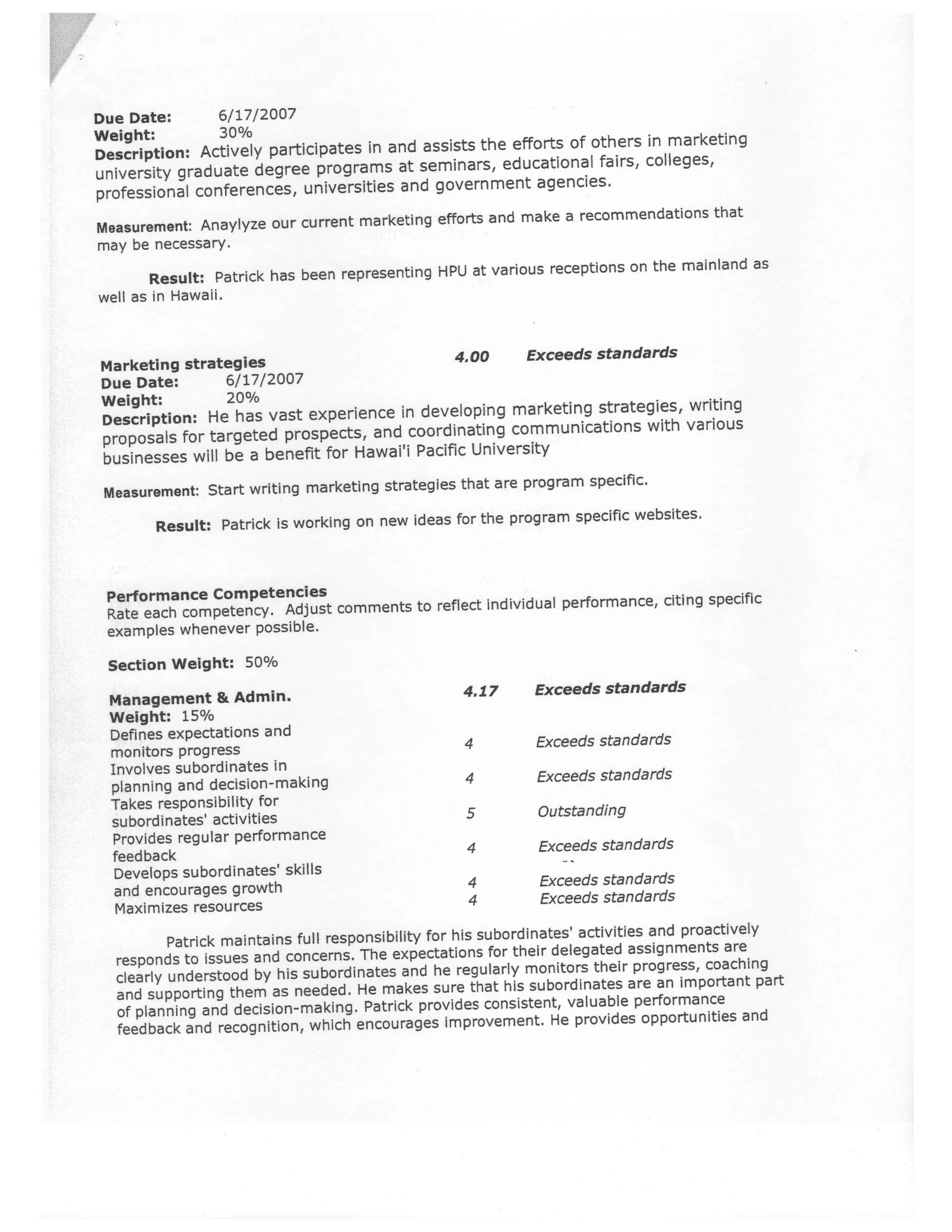 PR HPU Performance Review | PDF