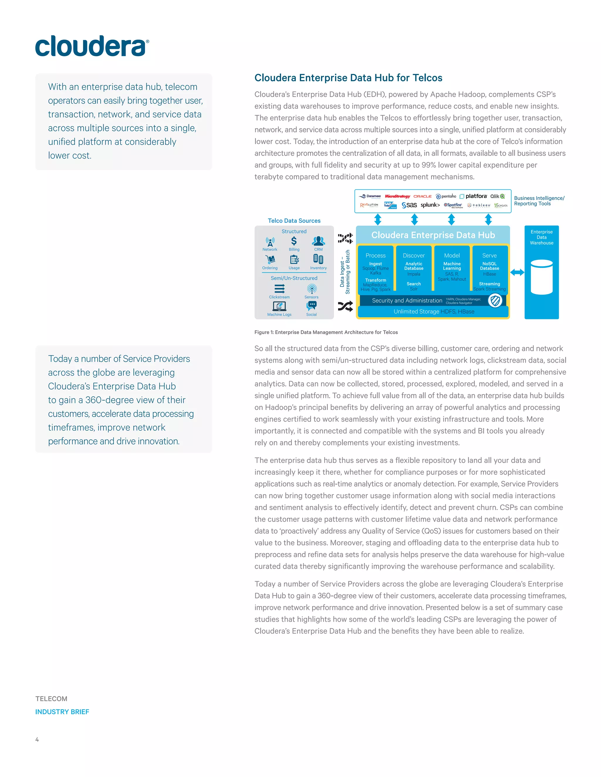 Cloudera Enterprise_Data Hub in Telecom | PDF | Cloud Computing | Internet