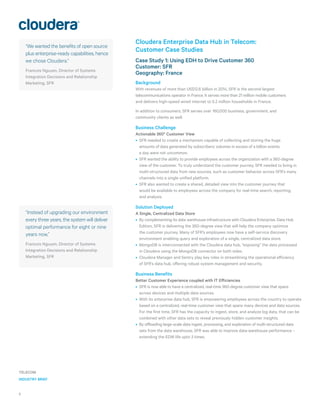 Cloudera Enterprise_Data Hub in Telecom | PDF | Cloud Computing | Internet