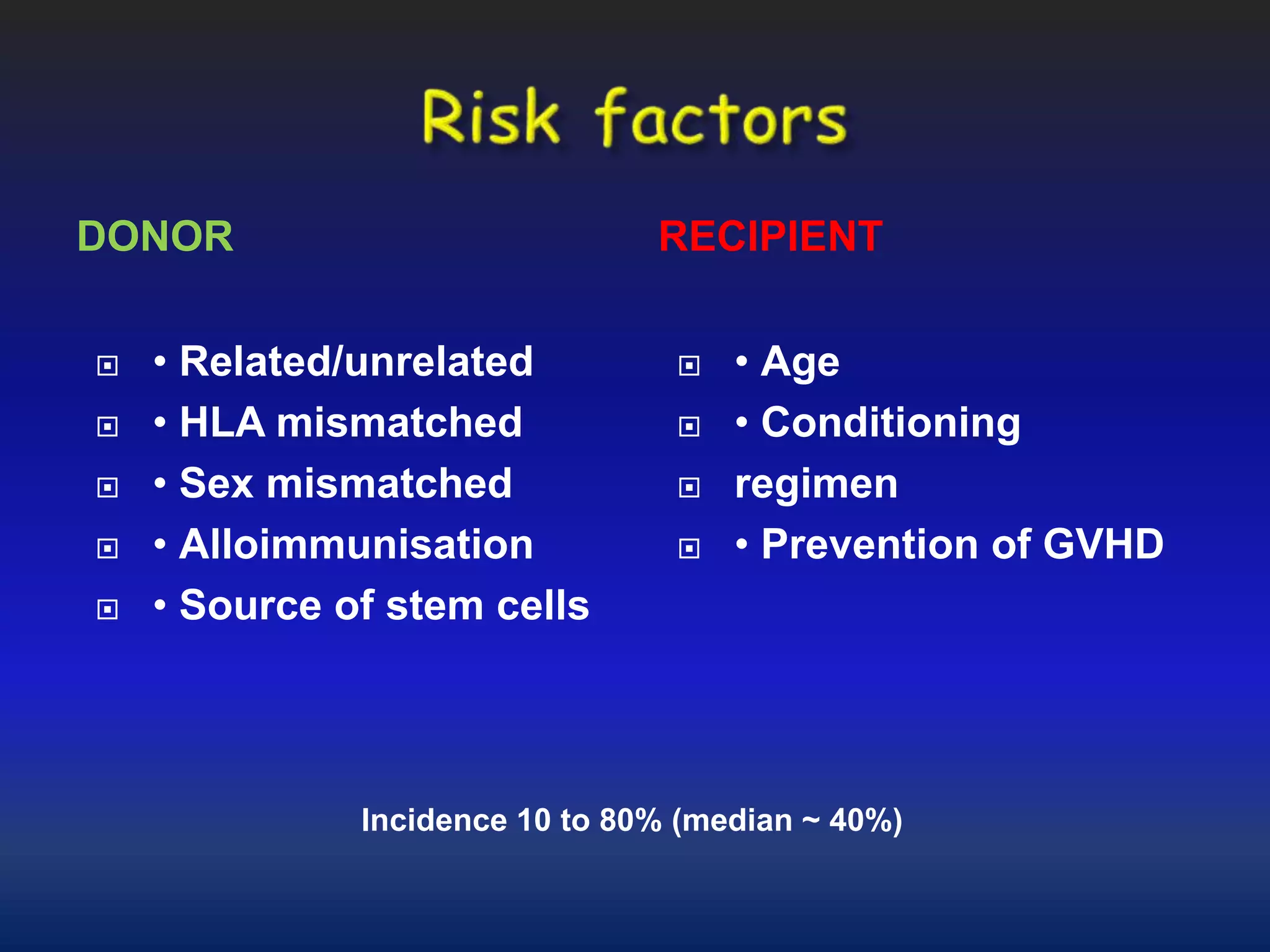Graft Versus Host Disease | PPTX