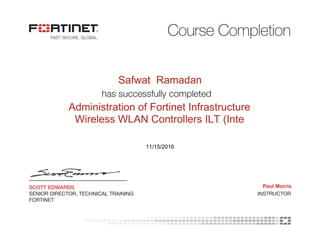Safwat Ramadan - IWS Administration Course Certificate | PDF