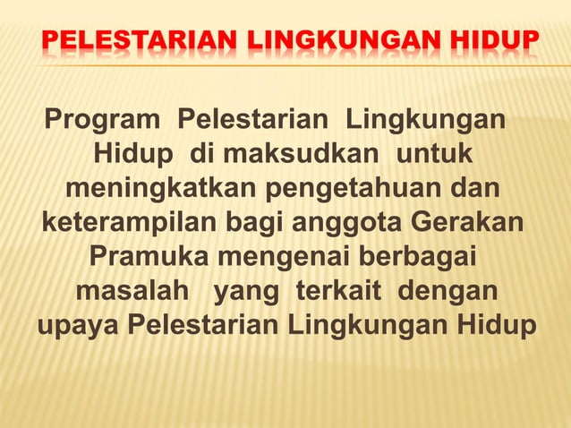 PPT PRAMUKA PEDULI GERAKAN PRAMUKA INDONESIA | PPT