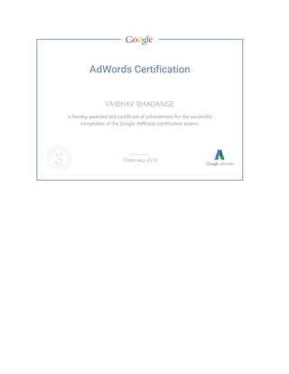 Google Certification | DOCX