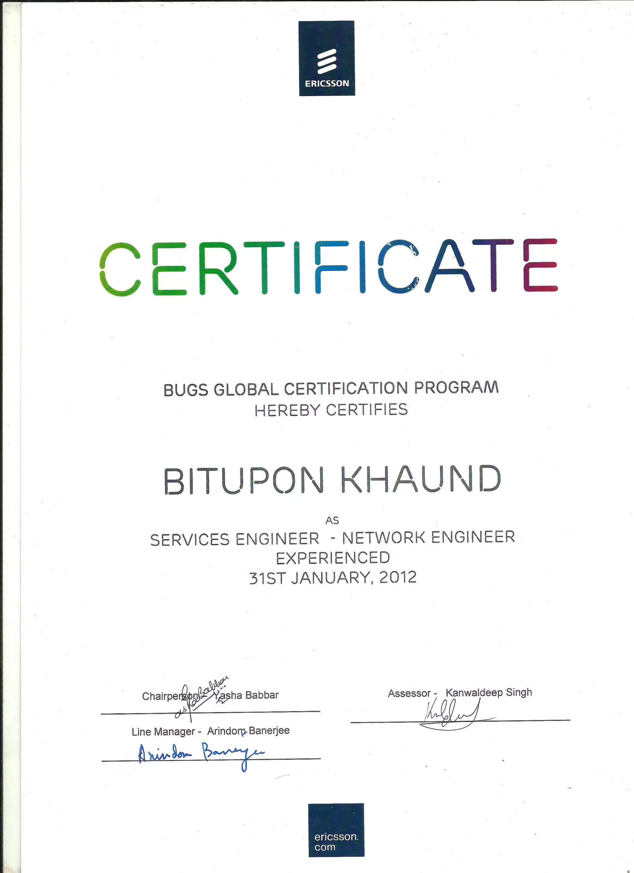 BUGS certification-Ericsson | PDF