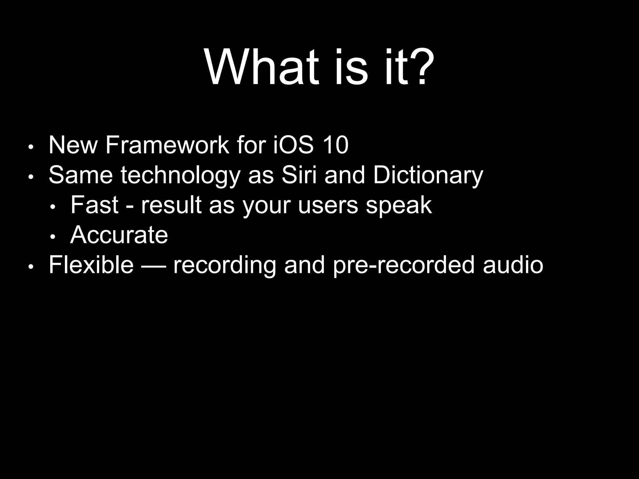 Speech Recognition API | PPT