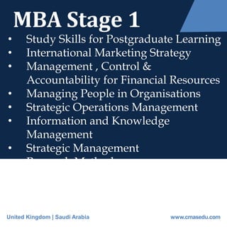 CMAS - MBA | PPTX