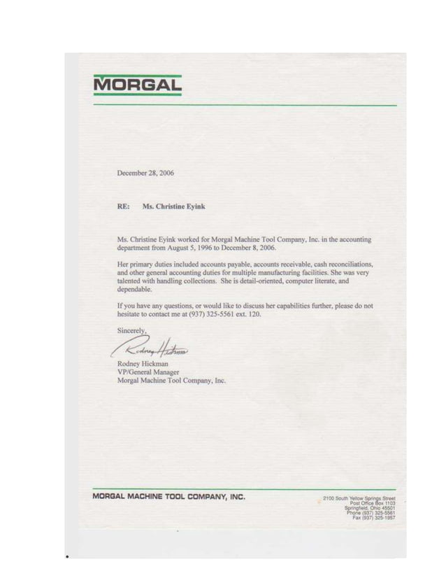 Morgal Letter of recommendation | DOCX