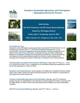 2015 OIA Conference Hold the Date - Final | PDF