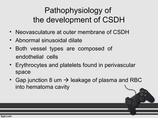 037 Pathophysiology of subdural hematoma | PPT | Blood Disorders ...