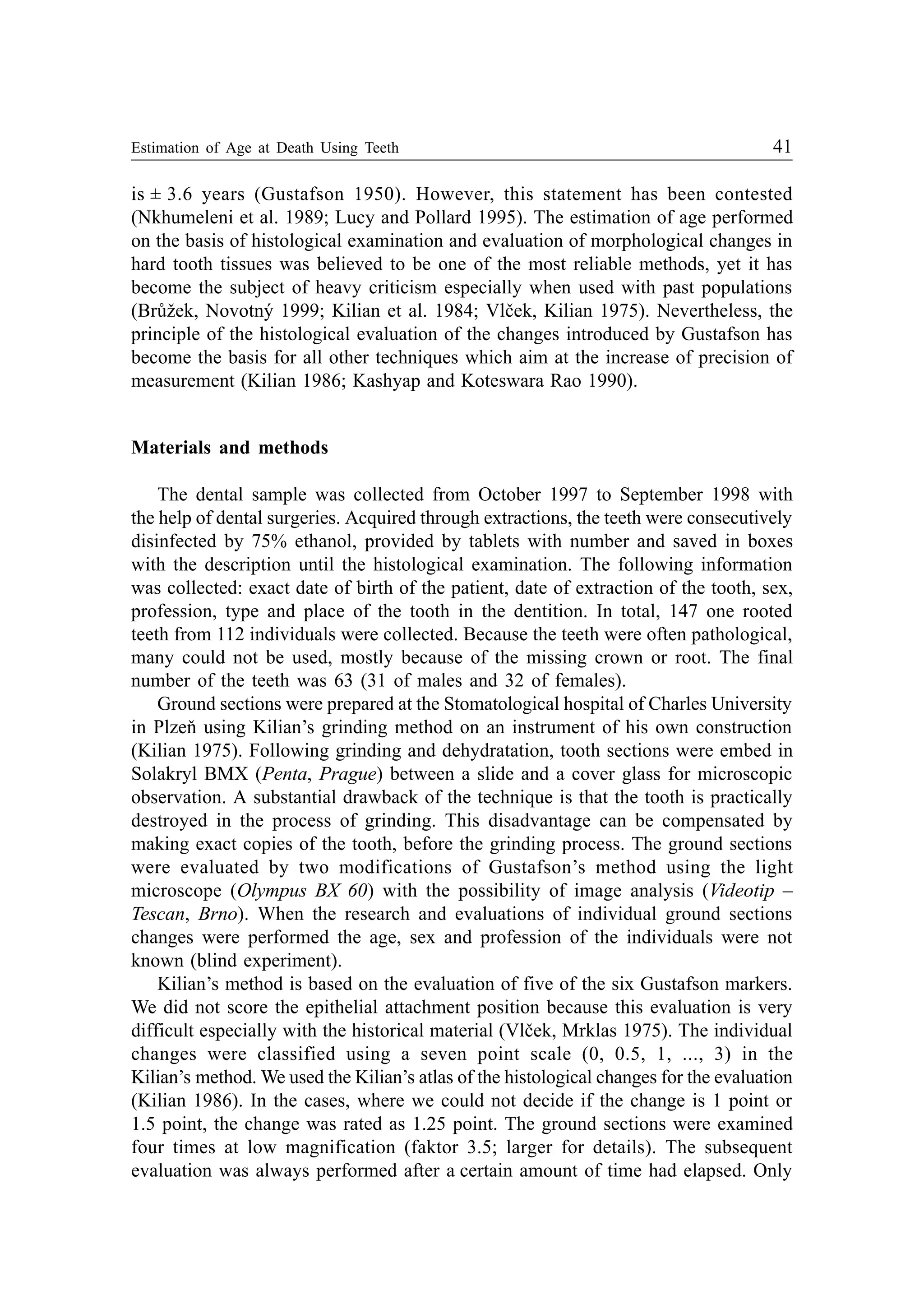 ESTIMATION OF AGE AT DEATH USING TEETH | PDF