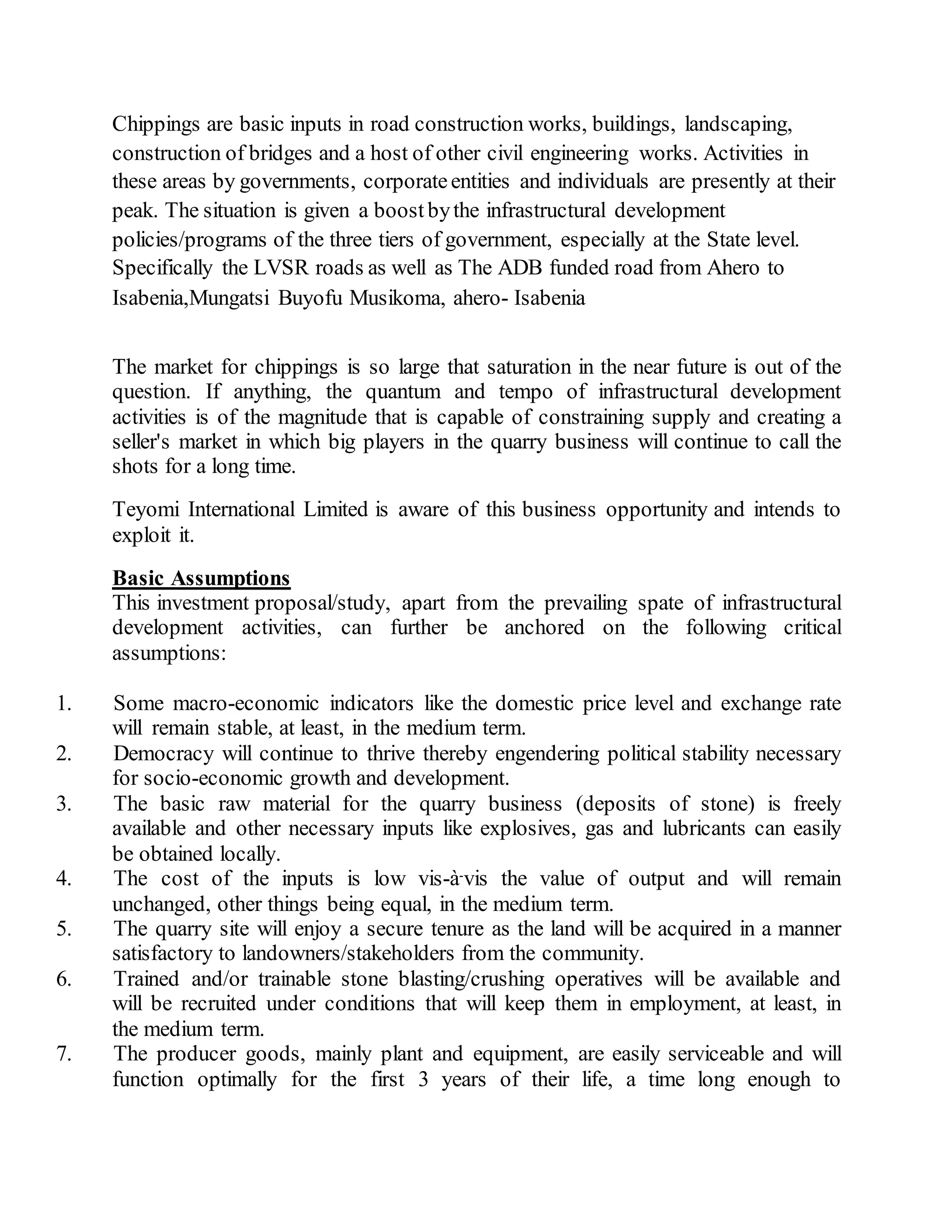 Quarry business Plan | DOCX