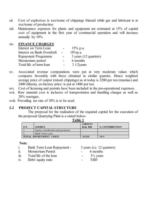Quarry business Plan | DOCX