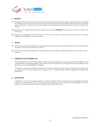 lotus capital hisab agreement | PDF