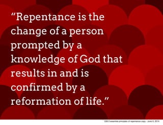 3 essential principles of repentance | PDF