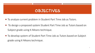 student part time job as tutors using k-means algorithm | PDF ...