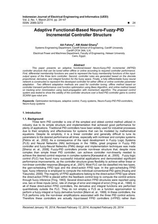 Adaptive Functional-Based Neuro-Fuzzy-PID Incremental Controller Structure | PDF