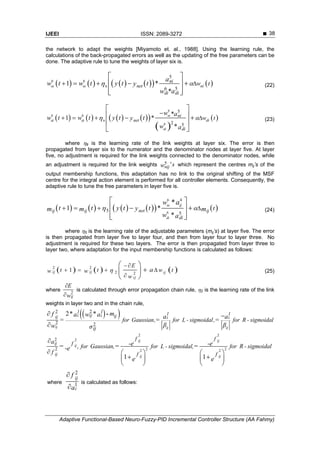 Adaptive Functional-Based Neuro-Fuzzy-PID Incremental Controller Structure | PDF