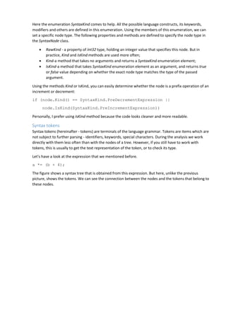 Introduction to Roslyn and its use in program development | PDF