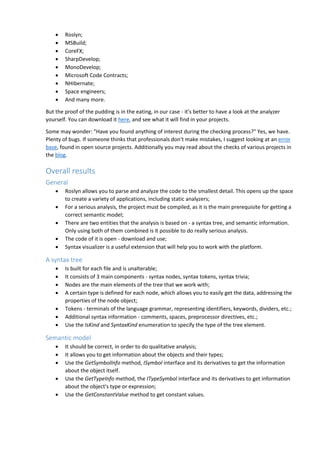 Introduction to Roslyn and its use in program development | PDF