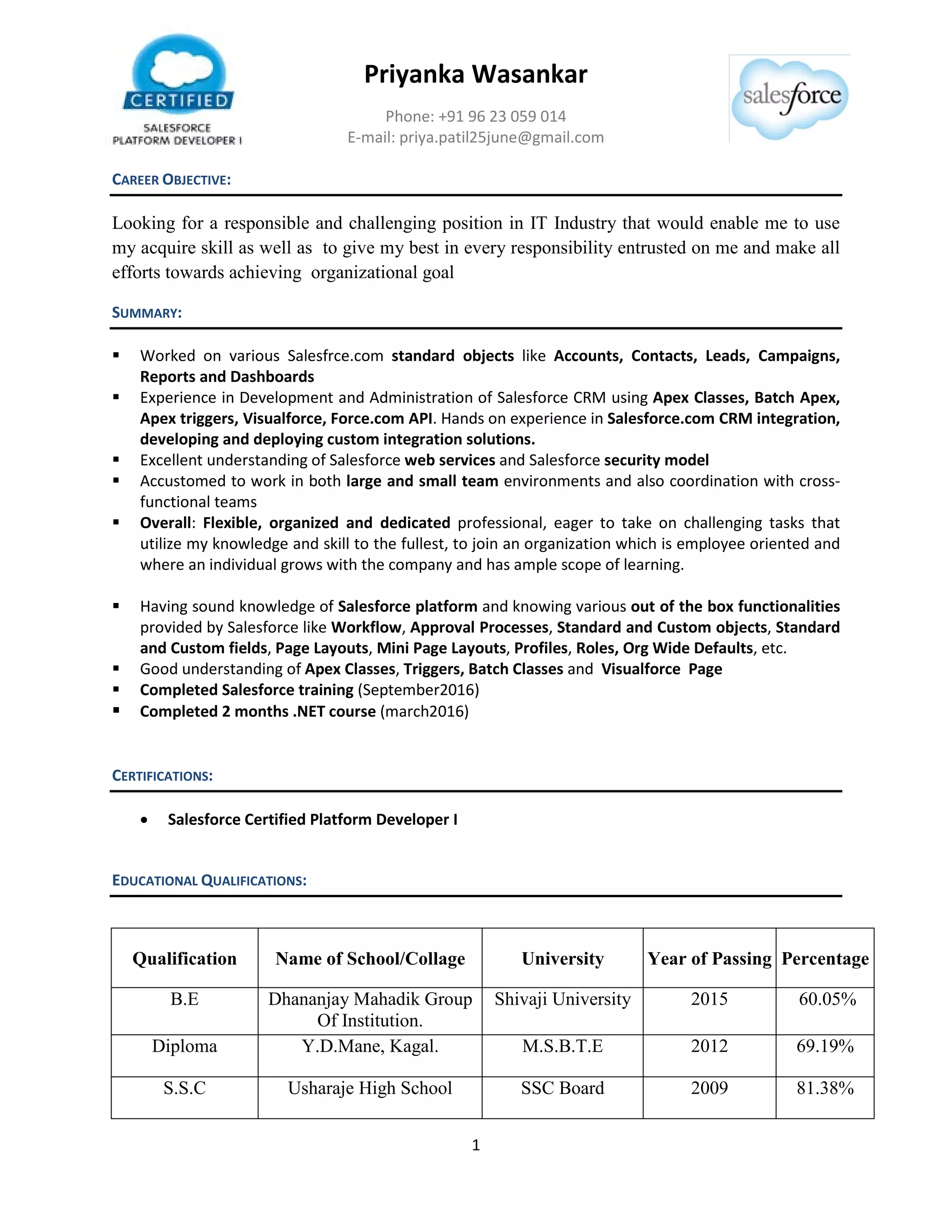 priyanka salesforce | PDF | Computer Software and Applications | Computing