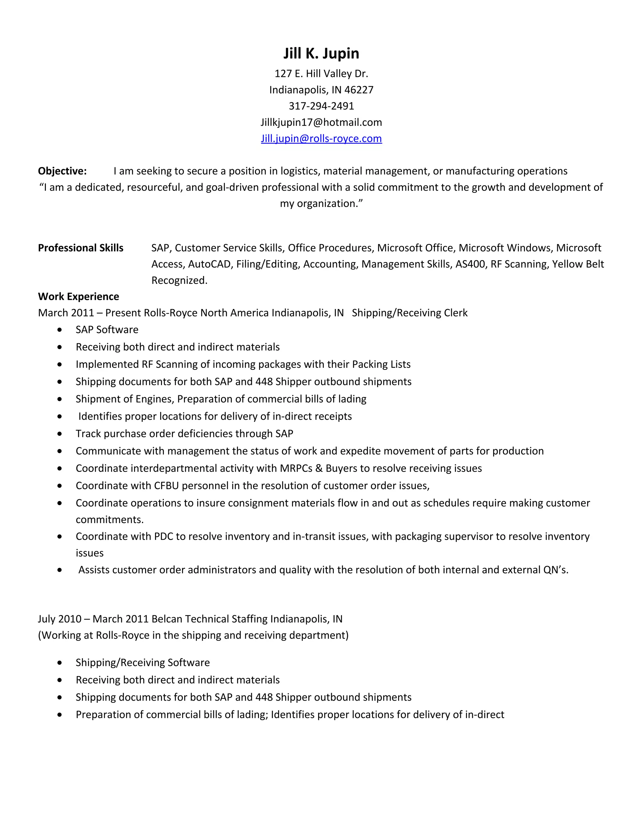 Jill Resume | PDF