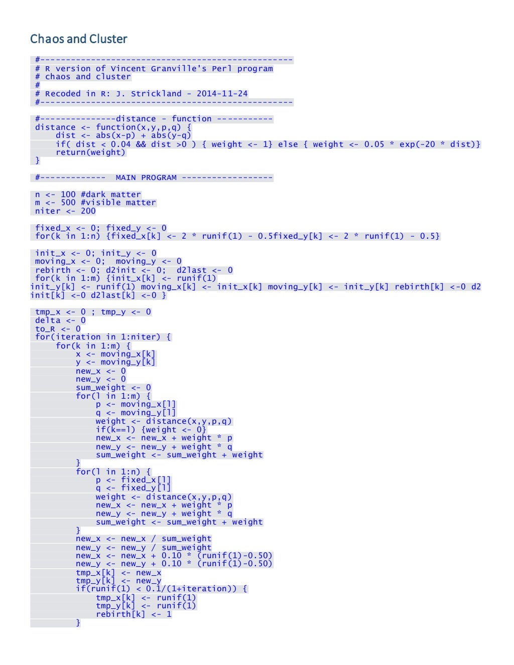 R version 3 Examples