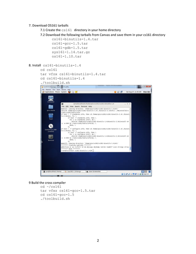 Project 2 how to install and compile os161 | PDF