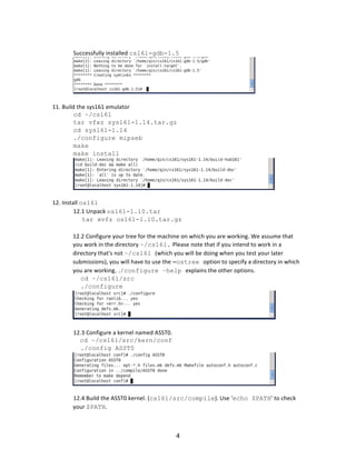 Project 2 how to install and compile os161 | PDF