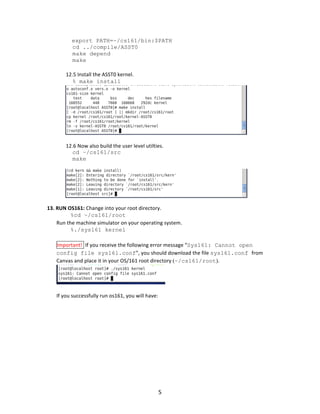Project 2 how to install and compile os161 | PDF