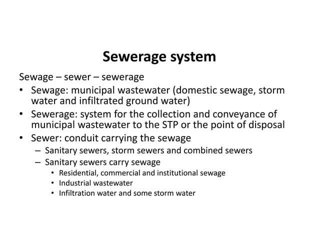 Sewerage System | PPTX