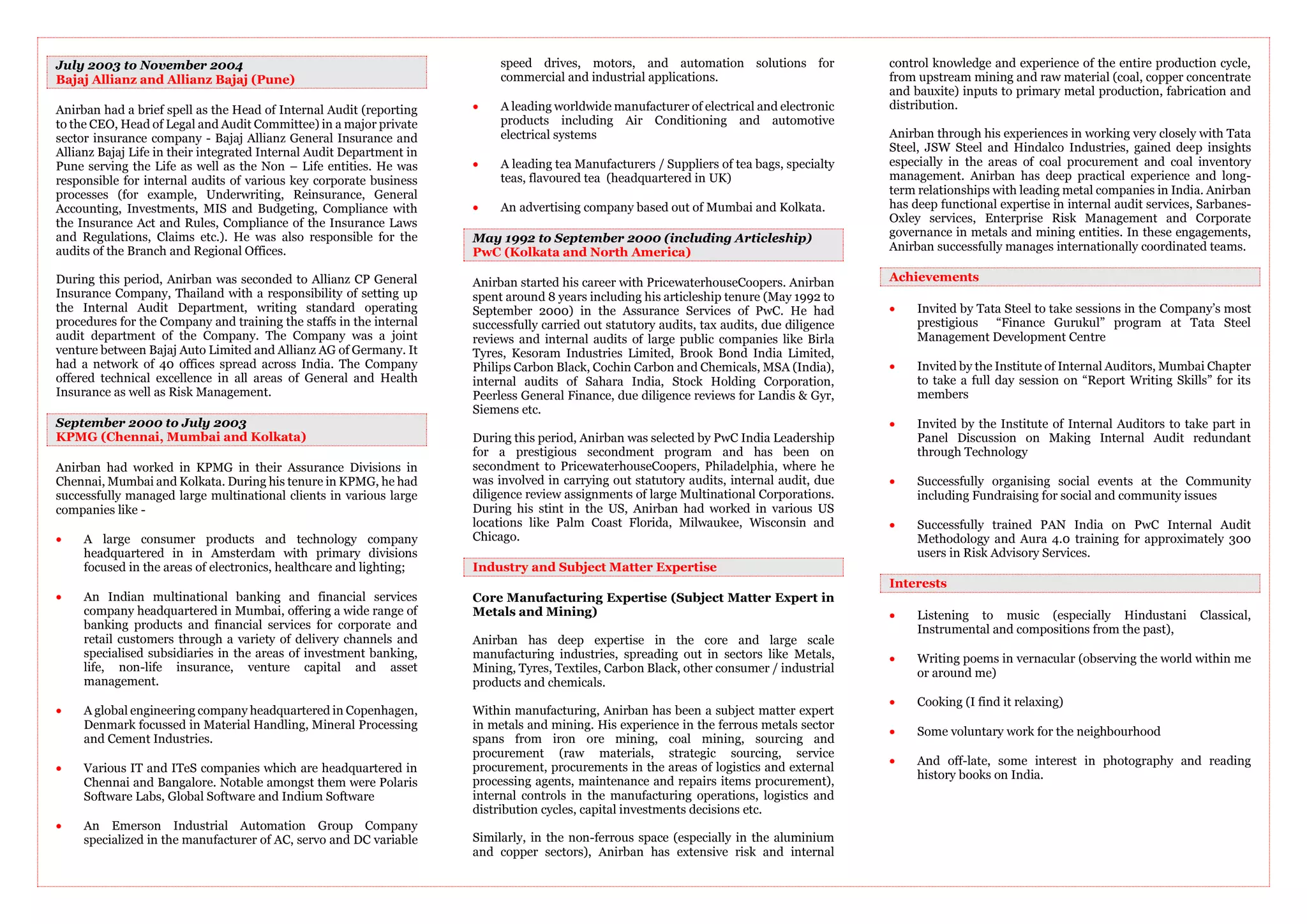 Anirban Dasgupta Bio - April 2016 | PDF