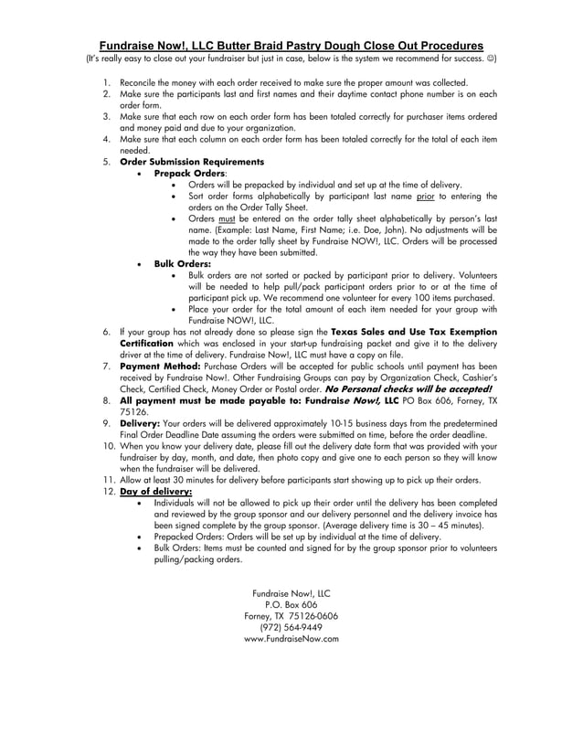 Sample-FRN Fundraiser Group Start-Up Packet2 | PDF | Credit Cards ...