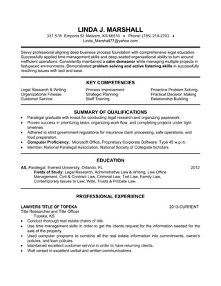Linda J. Marshall Resume 2016 | PDF